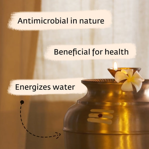 Traditional copper water storage pot/matka (Jeevarasam pot). Pure & hi ...