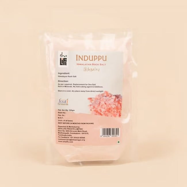 Induppu Rock Salt (500gm). Pink natural salt — Isha Life Hong Kong
